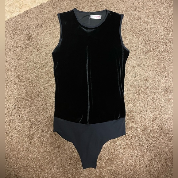 Commando | Tops | Commando Black Velvet Tank Bodysuit | Poshmark